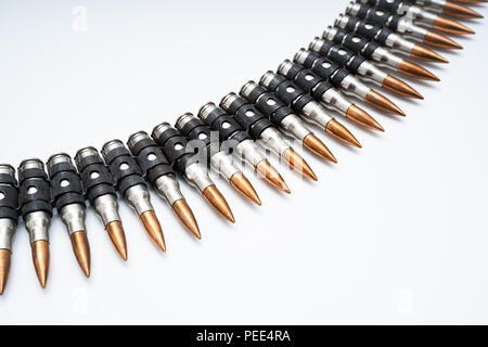 Ammo belt, chain , full of bullets Stock Photo - Alamy