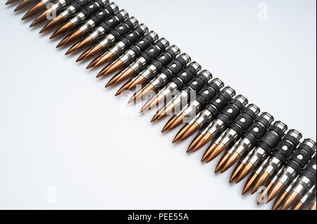 Ammo belt, chain , full of bullets Stock Photo - Alamy