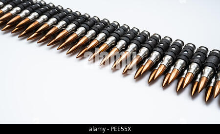 Ammo belt, chain , full of bullets Stock Photo - Alamy