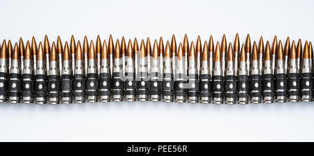 Ammo belt, chain , full of bullets Stock Photo - Alamy