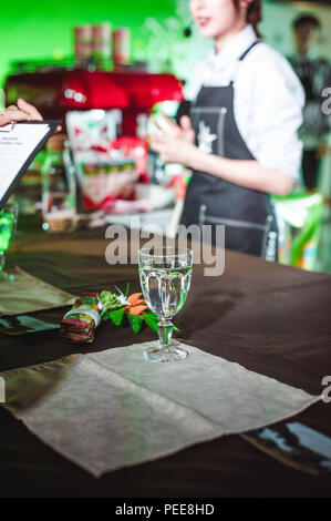 championship among coffee houses, members of teams show barista's skill ...