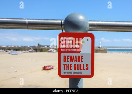 Beware the seagulls sign near the beach. Seagulls steel icecreams and ...