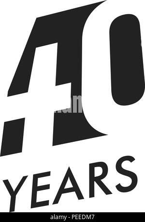 40 years old celebrating logo concept. Illustration of anniversary ...