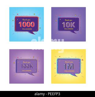 100k followers social media bubble Stock Vector Image & Art - Alamy