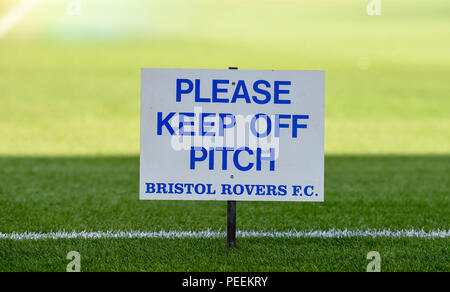 Please Keep Off the Pitch sign by corner of playing field and ground ...