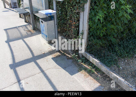 Bus Stop Stuttgart Village Germany near the bus stop and street with ...