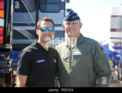 The Air Force-sponsored #43 Petty GMS Chevrolet sits ready to “fly ...