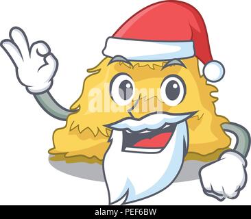 Santa with candy hay bale mascot cartoon Stock Vector Image & Art - Alamy