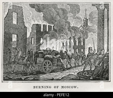 The 1812 Fire of Moscow, Russia Stock Photo: 116289809 - Alamy