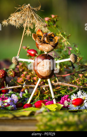 cute fantasy figures made from autumn fruits and vegetables posing ...