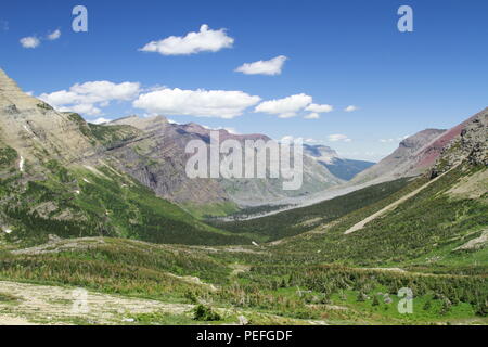 Looking back at Hudson Bay Creek drainage approaching Triple Divide ...