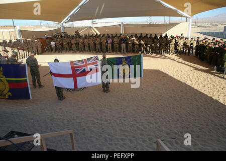 Service members with the 1st Canadian Mechanized Brigade Group, British ...