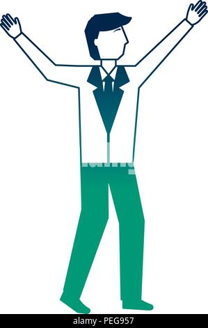 young man celebrating avatar character vector illustration design Stock ...