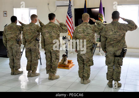 KABUL, Afghanistan (Aug. 13, 2015) Brig. Gen. Sean P. Swindell, left ...