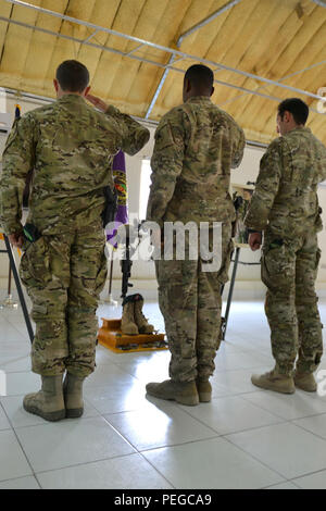 KABUL, Afghanistan (Aug. 13, 2015) Brig. Gen. Sean P. Swindell, left ...