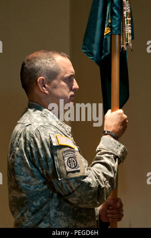 Command Sgt. Maj. Chris Luchsinger hands the 314th Press Camp ...