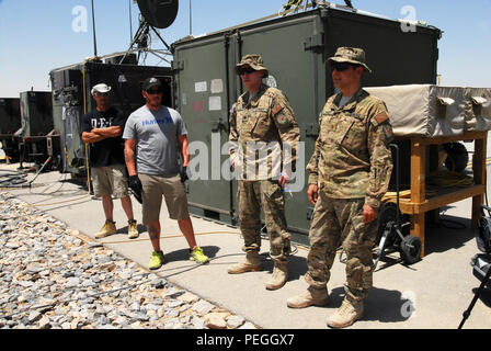 UAV MQ-5B Hunter launch and recovery at Kandahar Airfield 150806 Stock ...