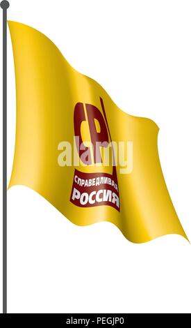 Flag of the Russian political party Fair Russia. Vector illustration on ...