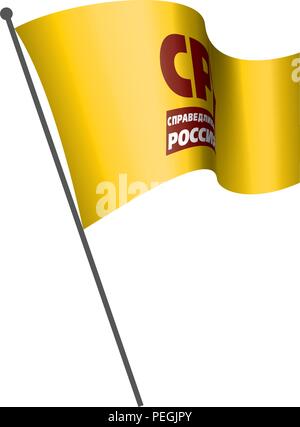 Flag of the Russian political party Fair Russia. Vector illustration on ...