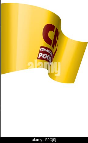 Flag of the Russian political party Fair Russia. Vector illustration on ...