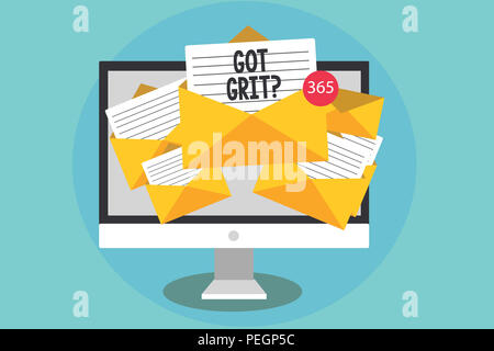 Handwriting text Got Grit Question, Concept meaning A hardwork with ...