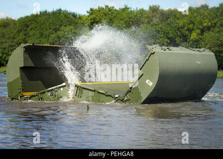 An Improved Float Bridge bay section from the 671st Engineer Company ...