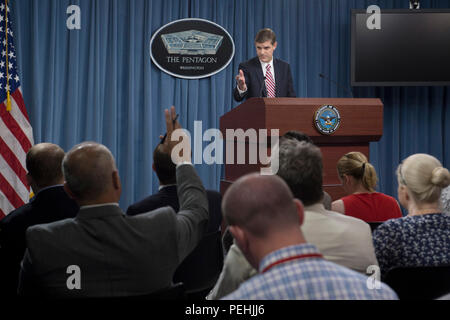 Pentagon Press Secretary Peter Cook addresses reporter's questions ...