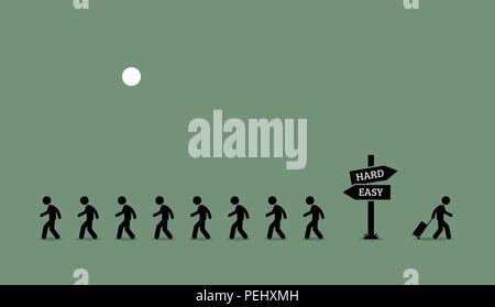 Vector artwork depicts the concept of courage, risk taking, bravery ...