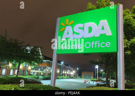 Asda Head Office in Leeds city centre, West Yorkshire UK. Asda's Head ...