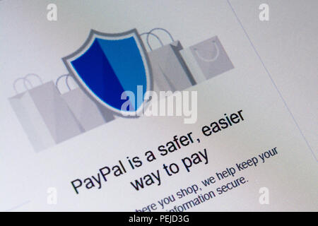 PayPal website - computer screenshot and logo Stock Photo - Alamy