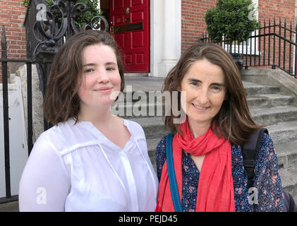 Aisling Garvey, 18, her mother Valerie Shine and their dog Darcy at ...