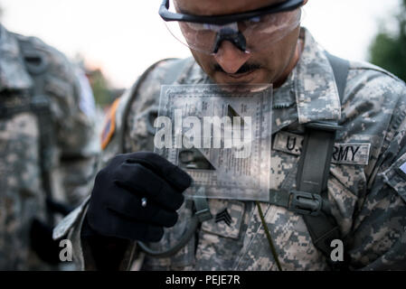 A Warrior plots coordinates during the combat skills testing event at ...