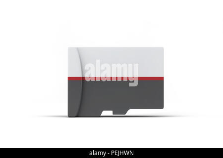 Hi quality realistic micro sd memory card on white background. Isolated ...