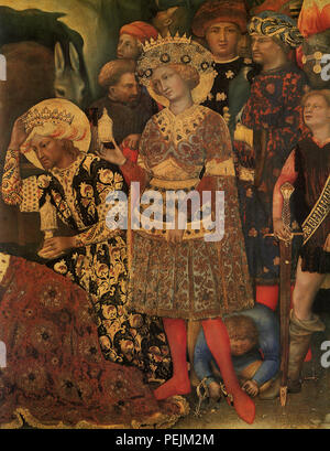 Gentile da Fabriano, Adoration of the Magi,Pala Strozzi, three magi ...