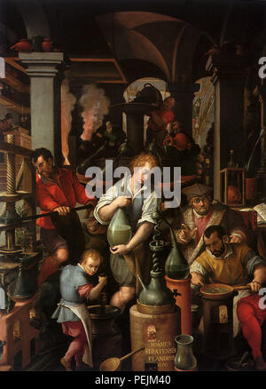 This painting by Jan van der Straet depicts the Mercato Vecchio in ...