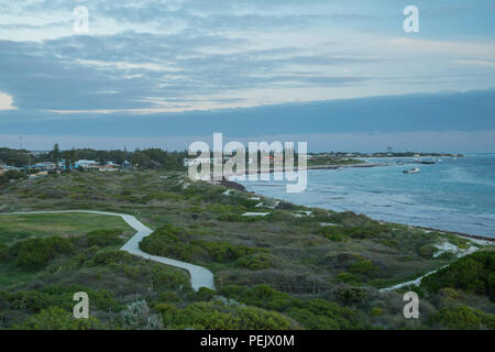 Sand dunes and the beach near Lancelin, Perth, Western Australia, WA ...