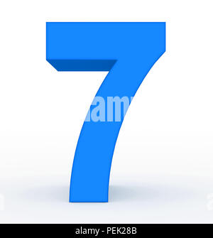 number 1 3d clean blue isolated on white - 3d rendering Stock Photo - Alamy