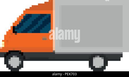pixelated truck express service transport Stock Vector Image & Art - Alamy