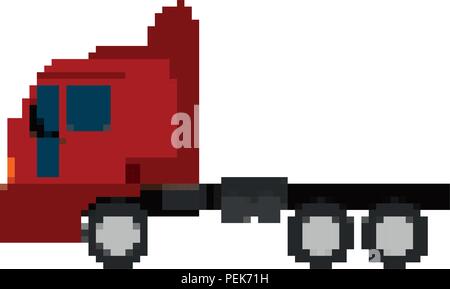 pixelated truck cargo delivery service Stock Vector Image & Art - Alamy