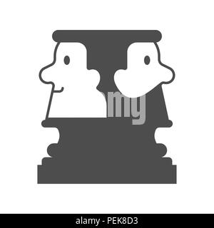 Two-faced Janus. Ancient Roman god. Vector illustration Stock Vector ...