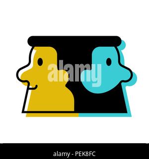 Two-faced Janus. Ancient Roman god. Vector illustration Stock Vector ...