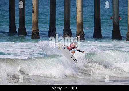 Seth Moniz competing in the US Open of Surfing 2018 Stock Photo - Alamy