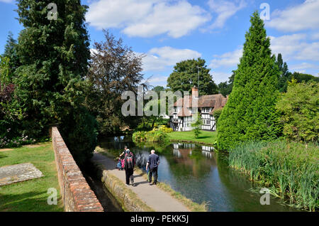 Loose Village, Kent, UK. Loos Brooks - stream running through the ...
