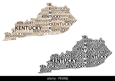 Kentucky simple logo. State map outline - smooth simplified US state ...