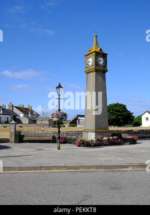 The clock tower in St. Just, Cornwall Stock Photo - Alamy