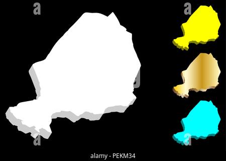 Niger map. Borders of Niger for your infographic. Vector country shape ...