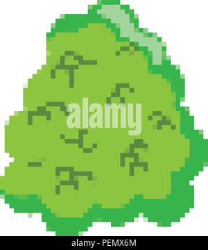 Pixelated bush, nature and forest in 8 bit game Stock Vector Image ...