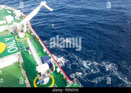 Neuston net tows from a research vessel is a sampling technique to ...