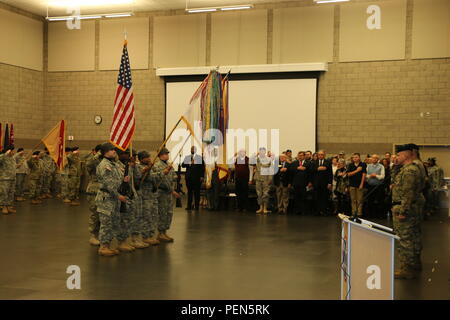 Unit commanders and their guidons render salutes during the 310th ...