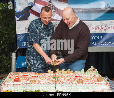 Capt. Chris Bolt, commanding officer of the aircraft carrier USS Ronald ...